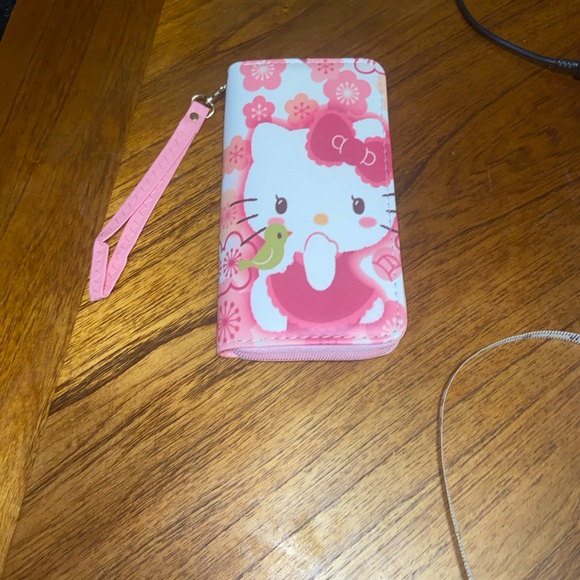 Hello Kitty | Bags | Hello Kitty Pink And White Wallet | Poshmark